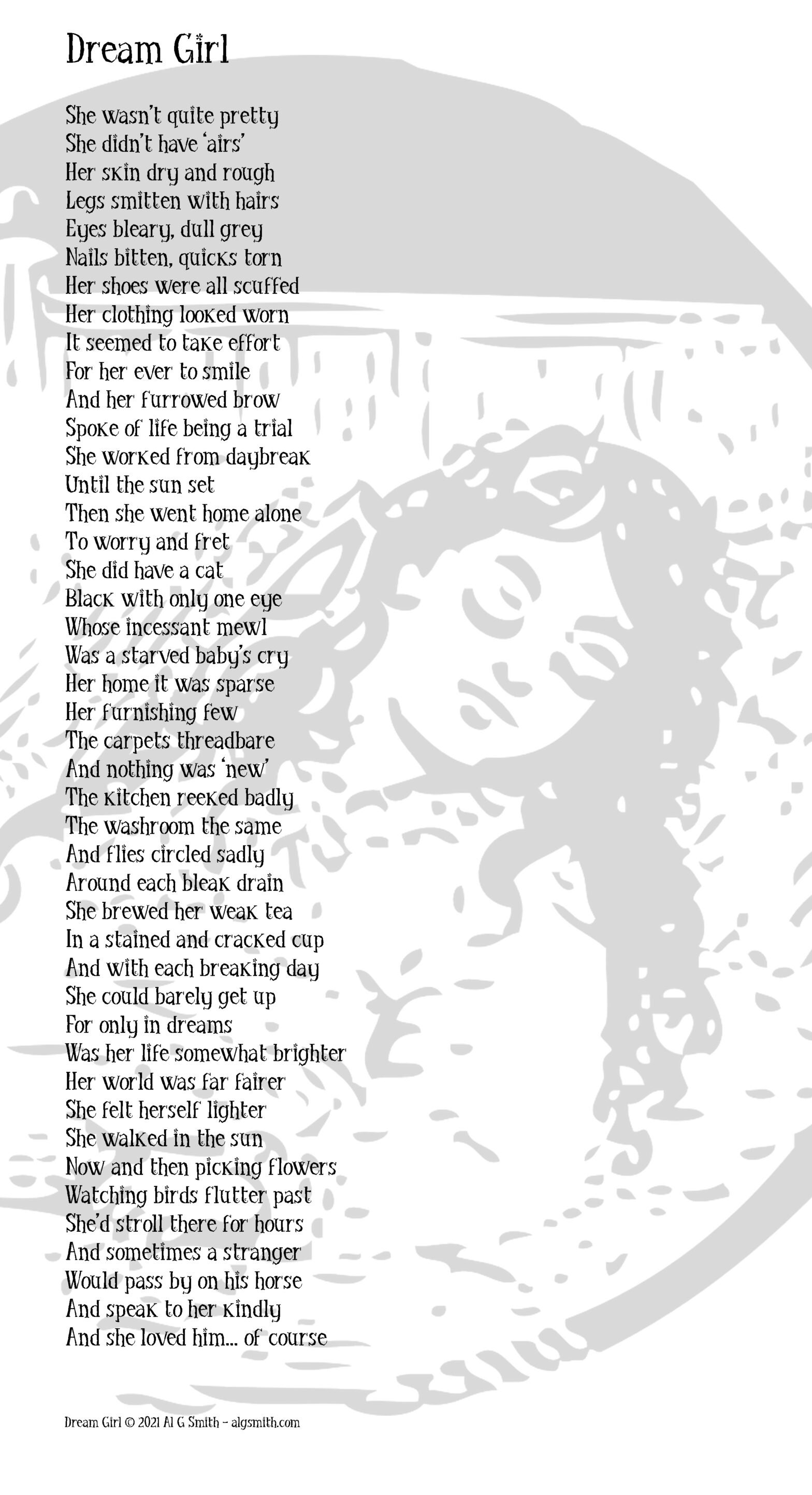 dream girl | a quirky little rhyming poem - al g smith | alphamail